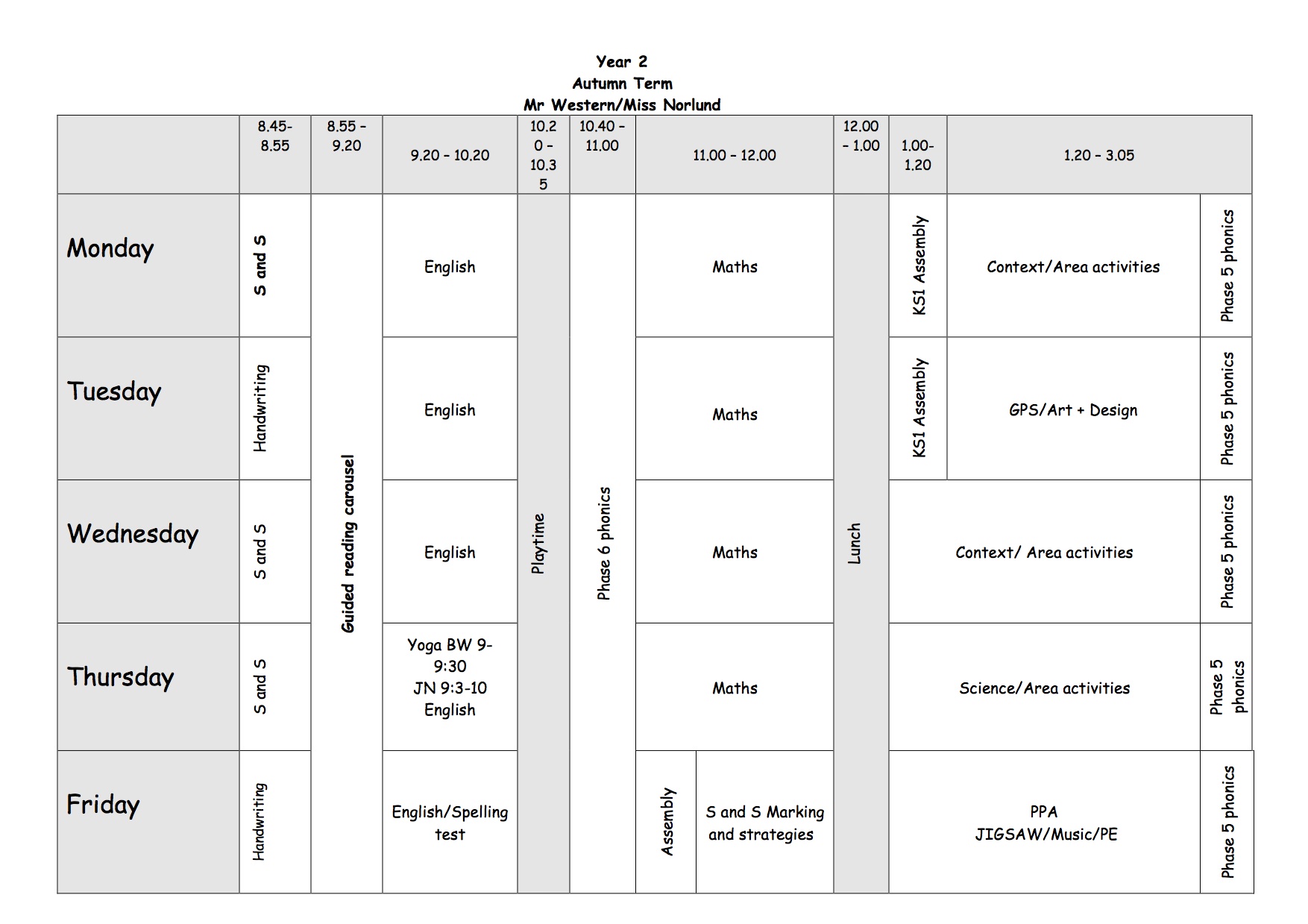 Hemlington Hall Academy Year 2 timetable hemlington-hall-academy-year-2-timetable